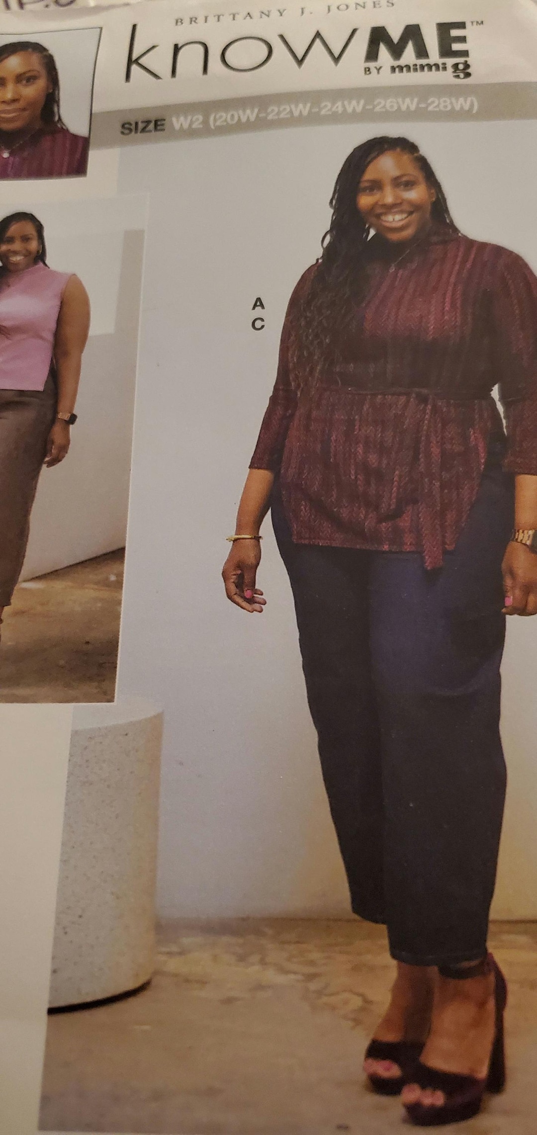 Know Me2002 Sewing Pattern by Mimi G Sizes 20W-22W-24W-26W -28W Knit ...