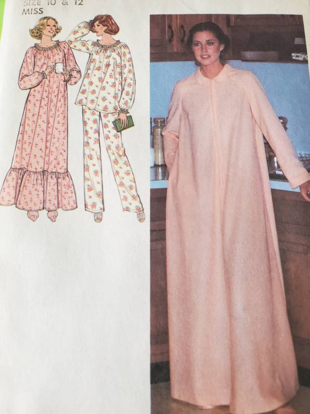 Simplicity 8773 Sewing Pattern Size 10 and 12 Robe, Nightgown, and ...