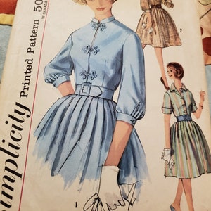 Vintage Simplicity 4010 Sewing Pattern Size 13 Bust 33 One-piece Dress ...
