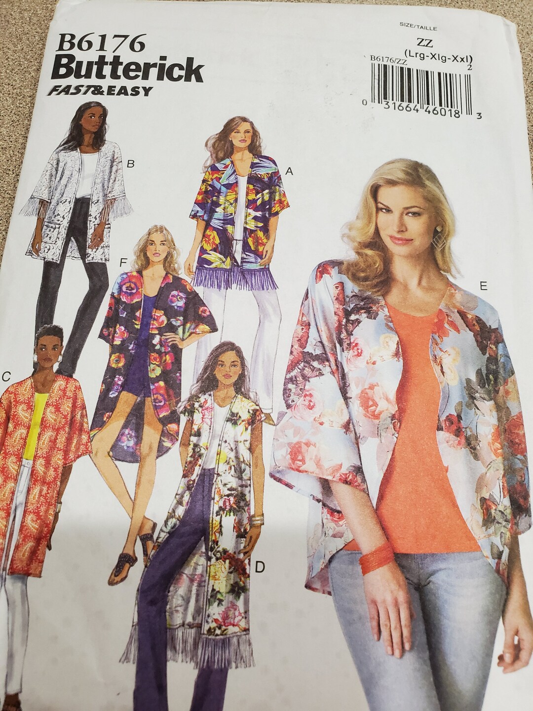 Butterick 6176 Sewing Pattern Sizes Large, Extra Large, Extra Extra ...