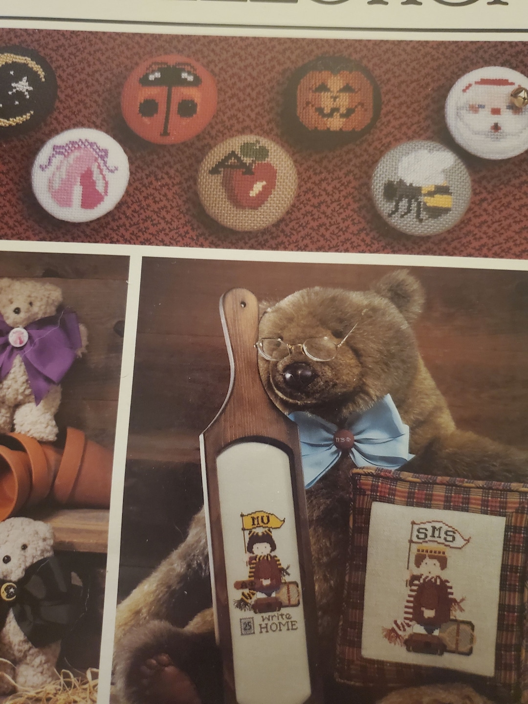 Cross Stitch Buttons and Bows Leaflet Design by Vicki Hastings the ...