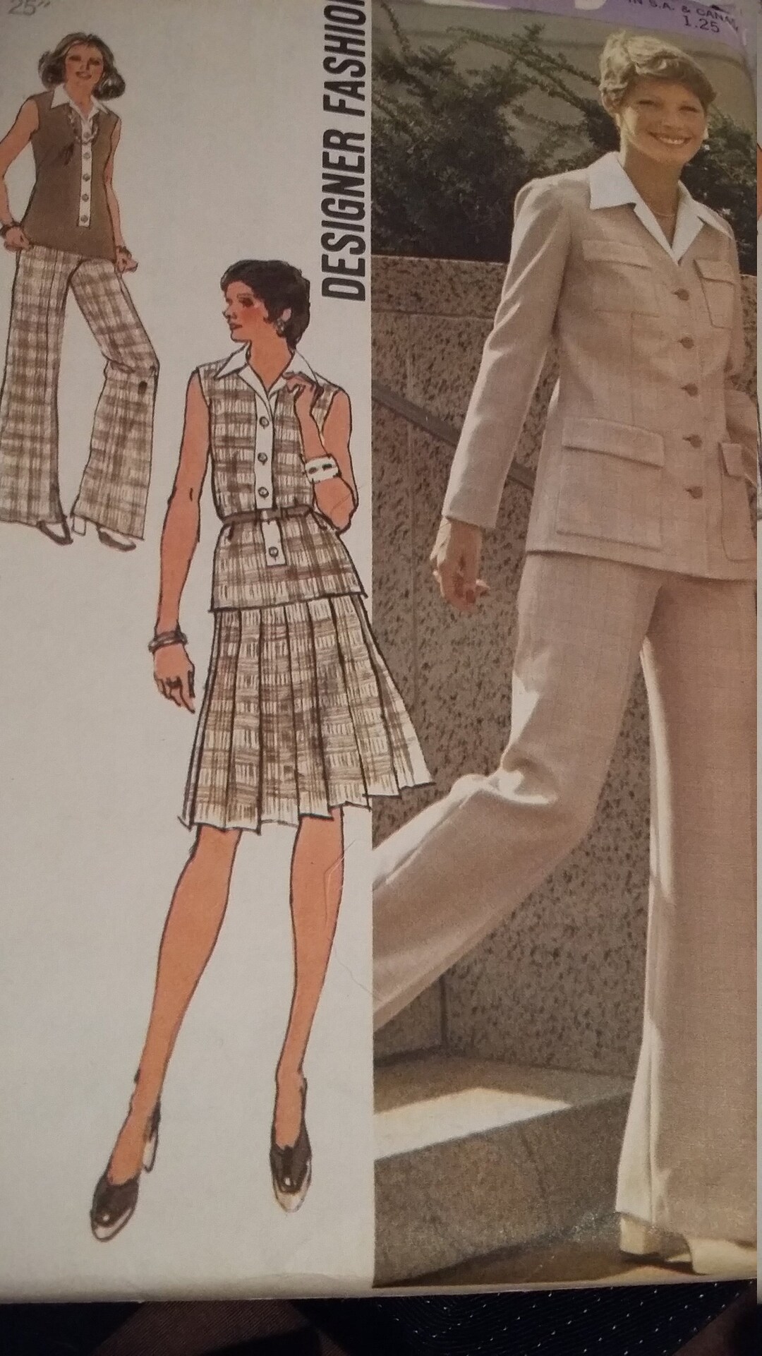 Uncut and FF Pattern Pieces Vintage Simplicity 6236 Designer Fashion ...