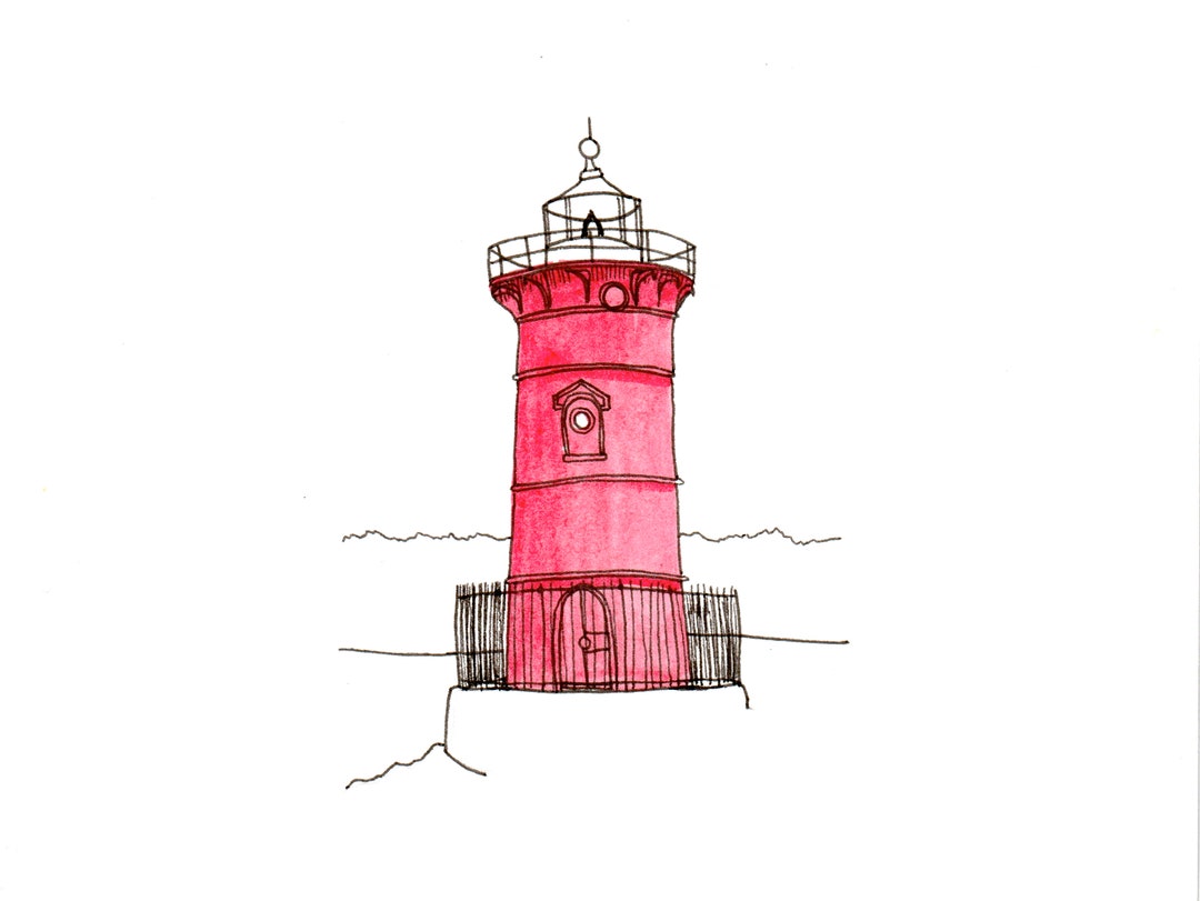Little Red Lighthouse, 2020 Landmark Illustration, Fort Washington Park ...