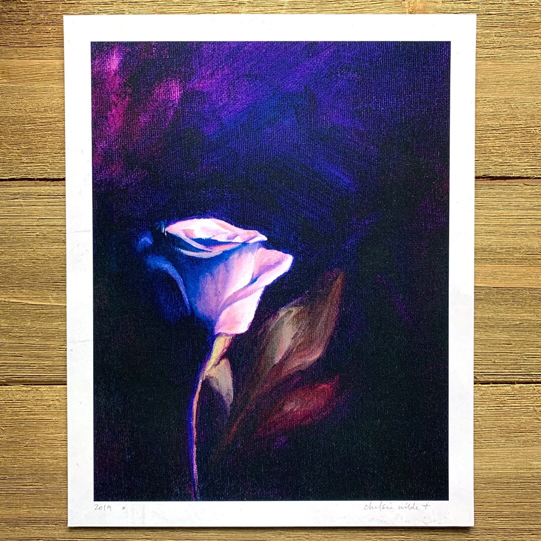Rose Art Print Rose Wall Art Flower Art Print Botanical - Etsy