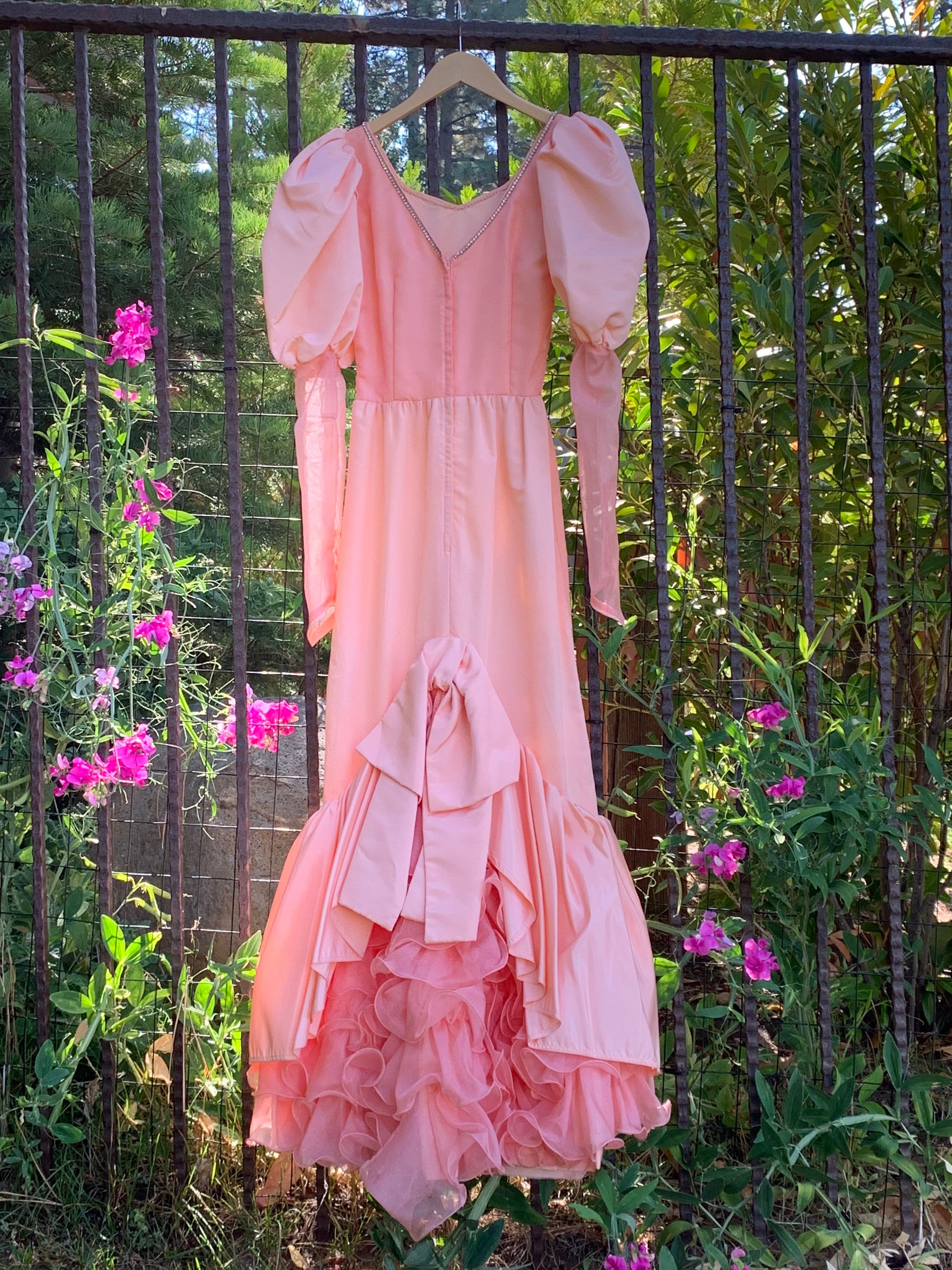 Pink Creamsicle Puff Sleeve Princess Dress - Etsy