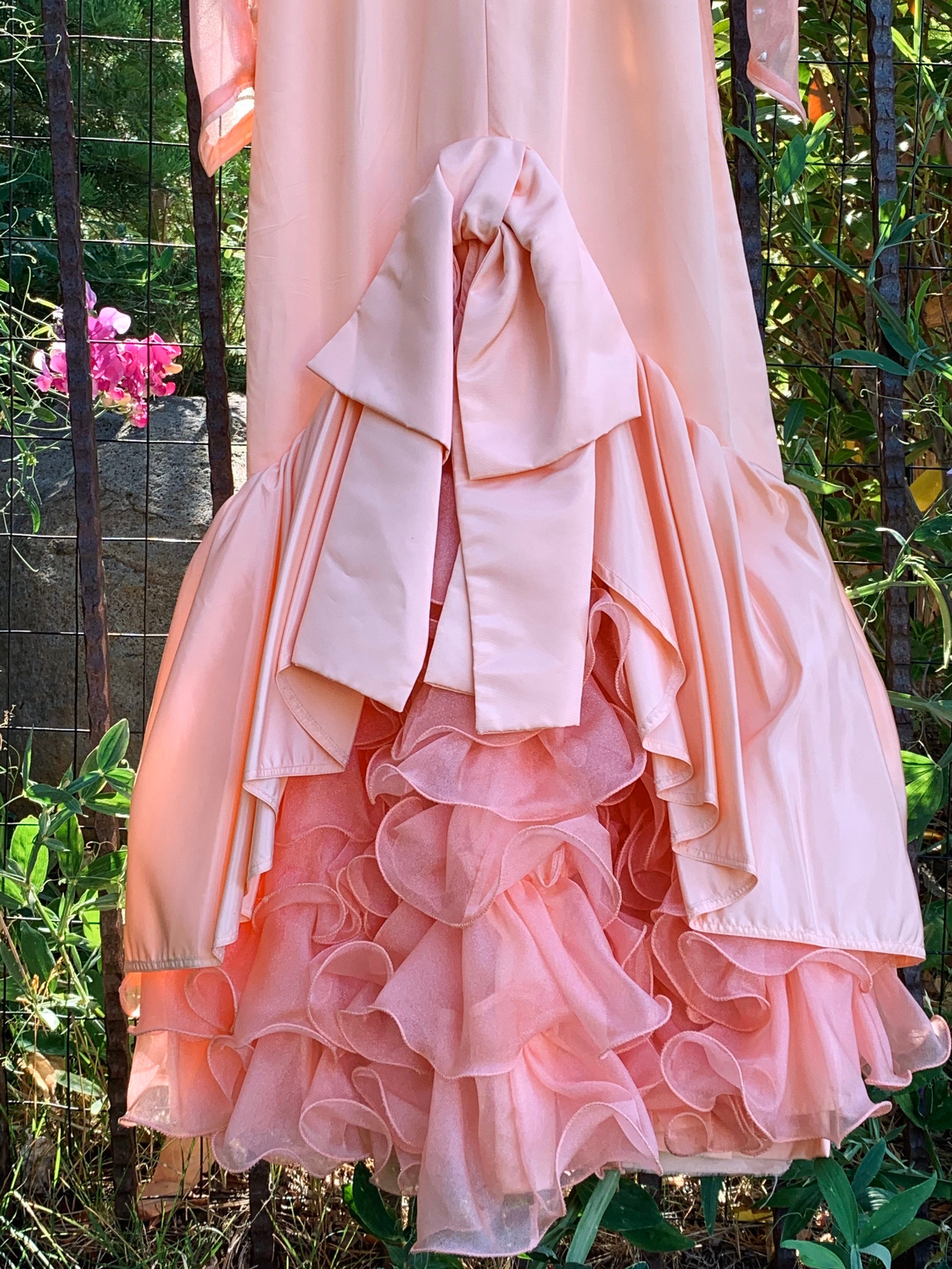Pink Creamsicle Puff Sleeve Princess Dress - Etsy