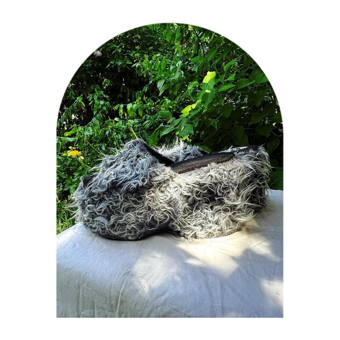 90s Y2k Grey and Black Fuzzy NYLA Platform Slides Sz 9 - Etsy