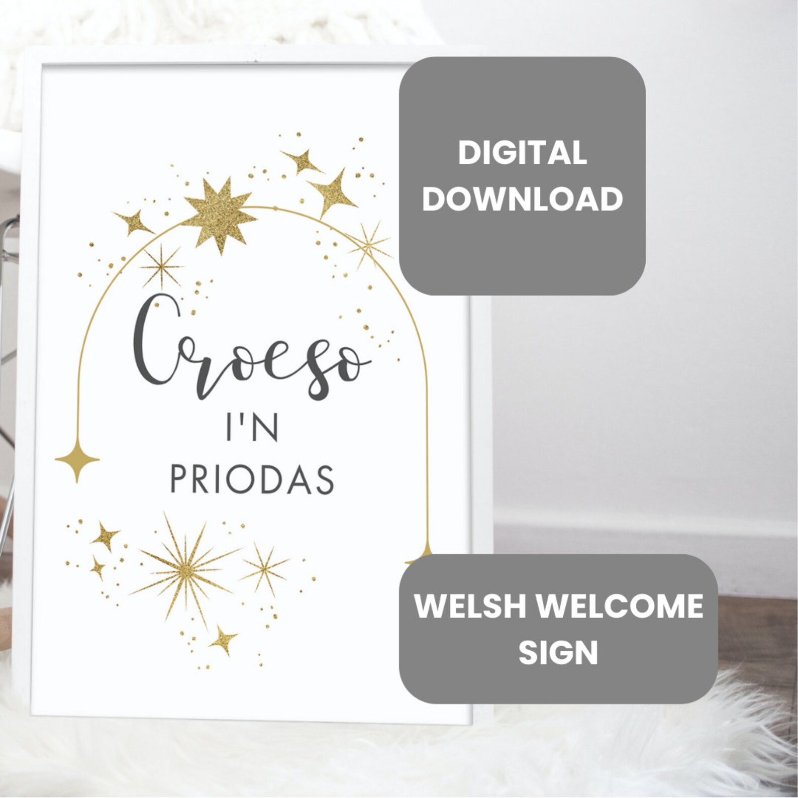 Welsh Wedding Signage Bundle Croeso I'n Priodas Cardiau Anrhegion ...