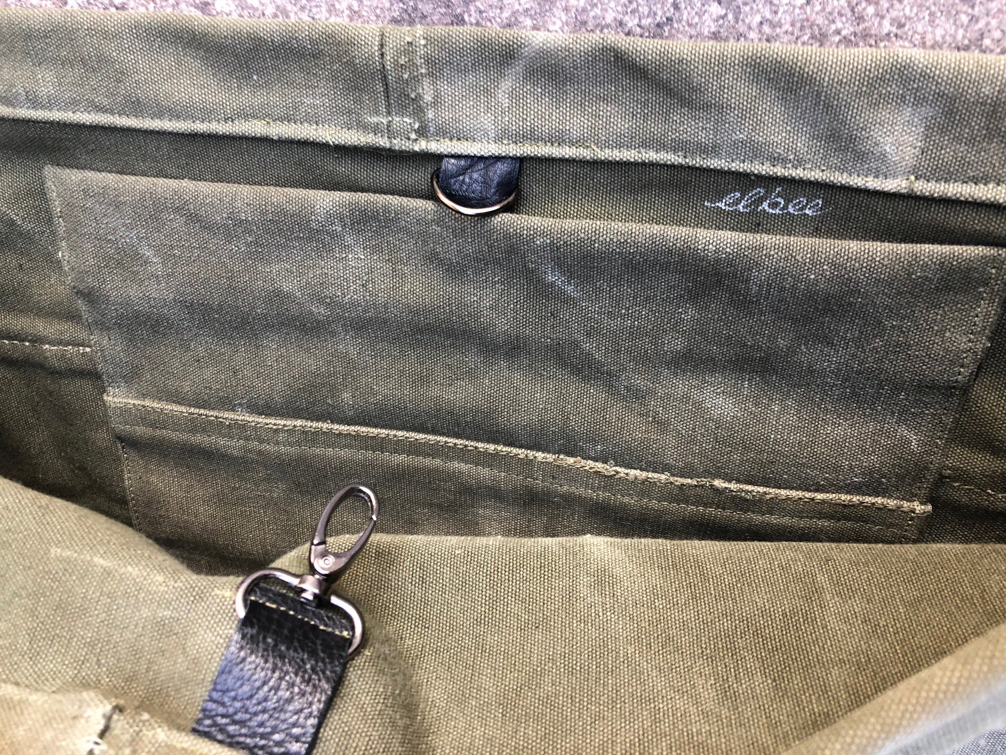 Authentic Re-purposed Military Canvas Leather Tote Bag 015 - Etsy