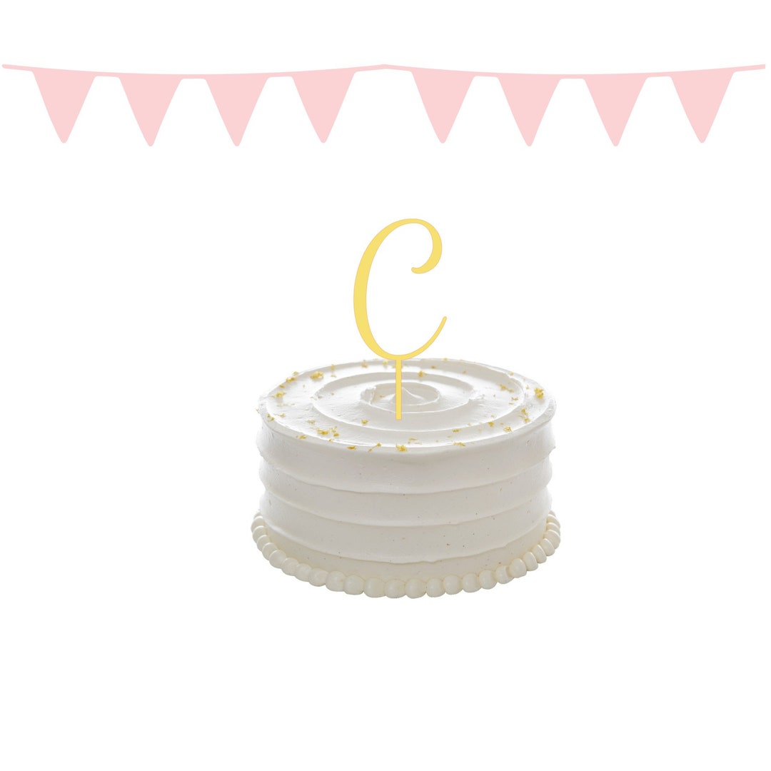 Initial Letter Cake Topper, 3d Printed Cake Topper, Custom 3d Printed ...