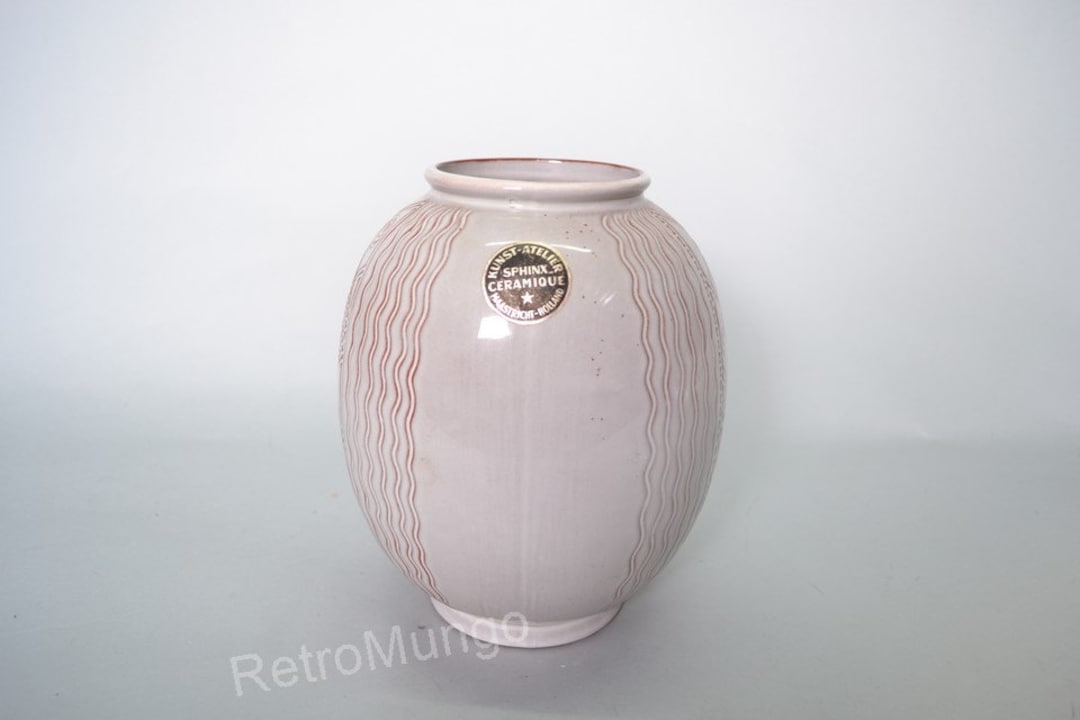 Dutch Pottery Ceramic Vase Sphinx Ceramque Maastricht - Holland ...