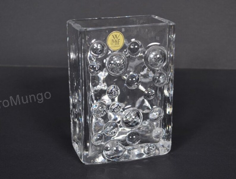 WMF Bubble Glass Block Vase Design Erich Jachmann Germany | Etsy
