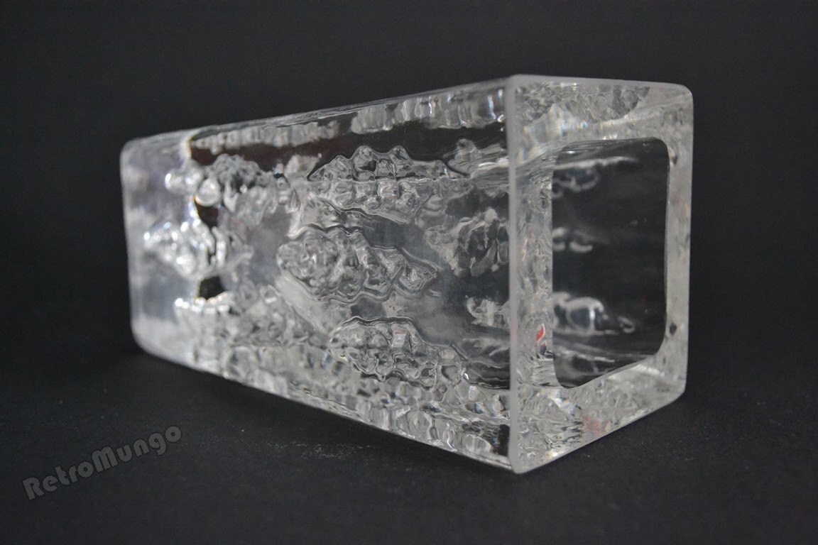 Glass Block Vase by the German Company Ingrid Signed IG 3076 - Etsy