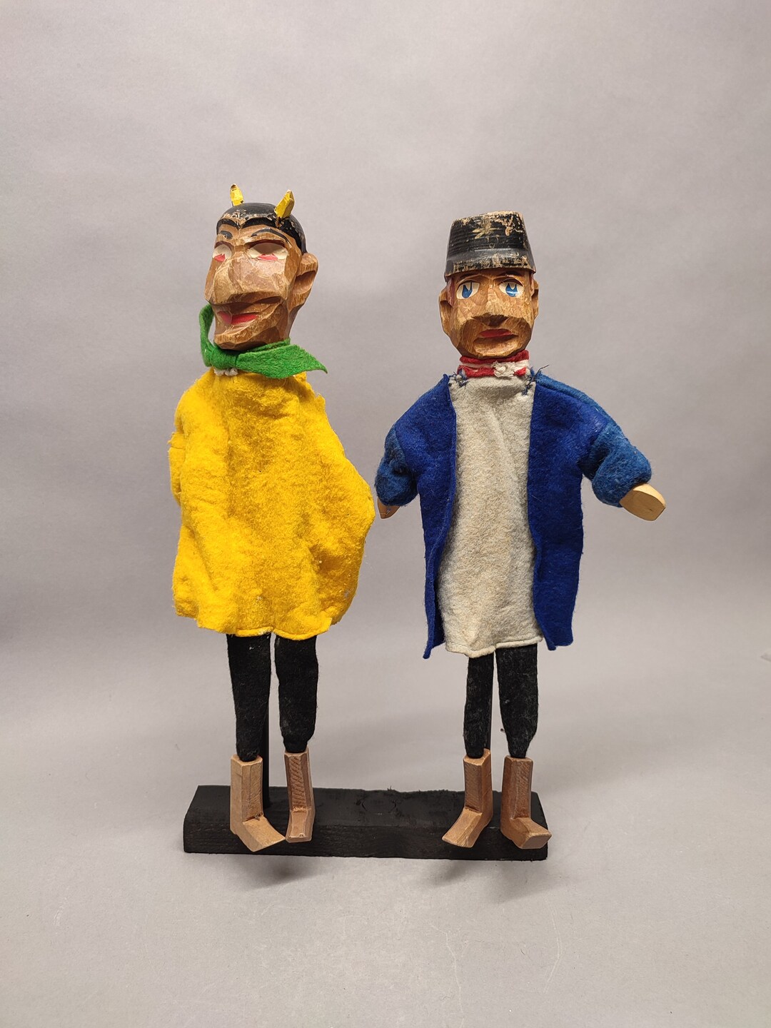 Vintage Wooden Hand Puppets - Retro - 40's -50's - Kasperle - Etsy