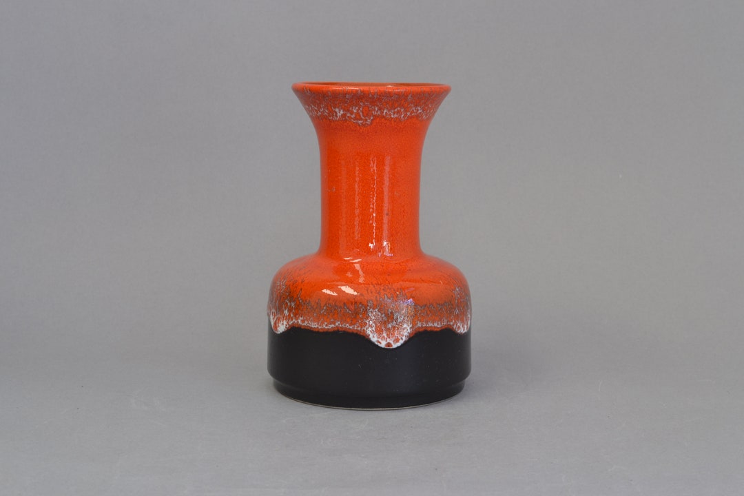 Vintage West German Vase by Jasba Ceramic N602 10 16 Trumpet - Etsy