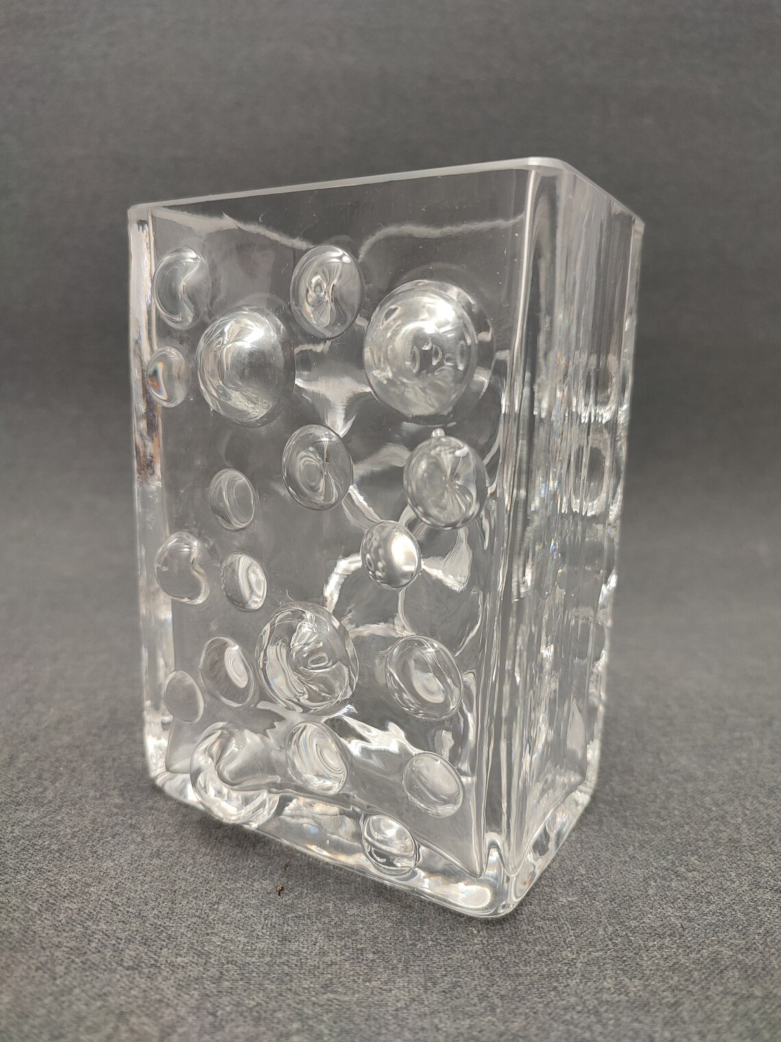 WMF Bubble Glass Block Vase Design Erich Jachmann - Germany - Etsy