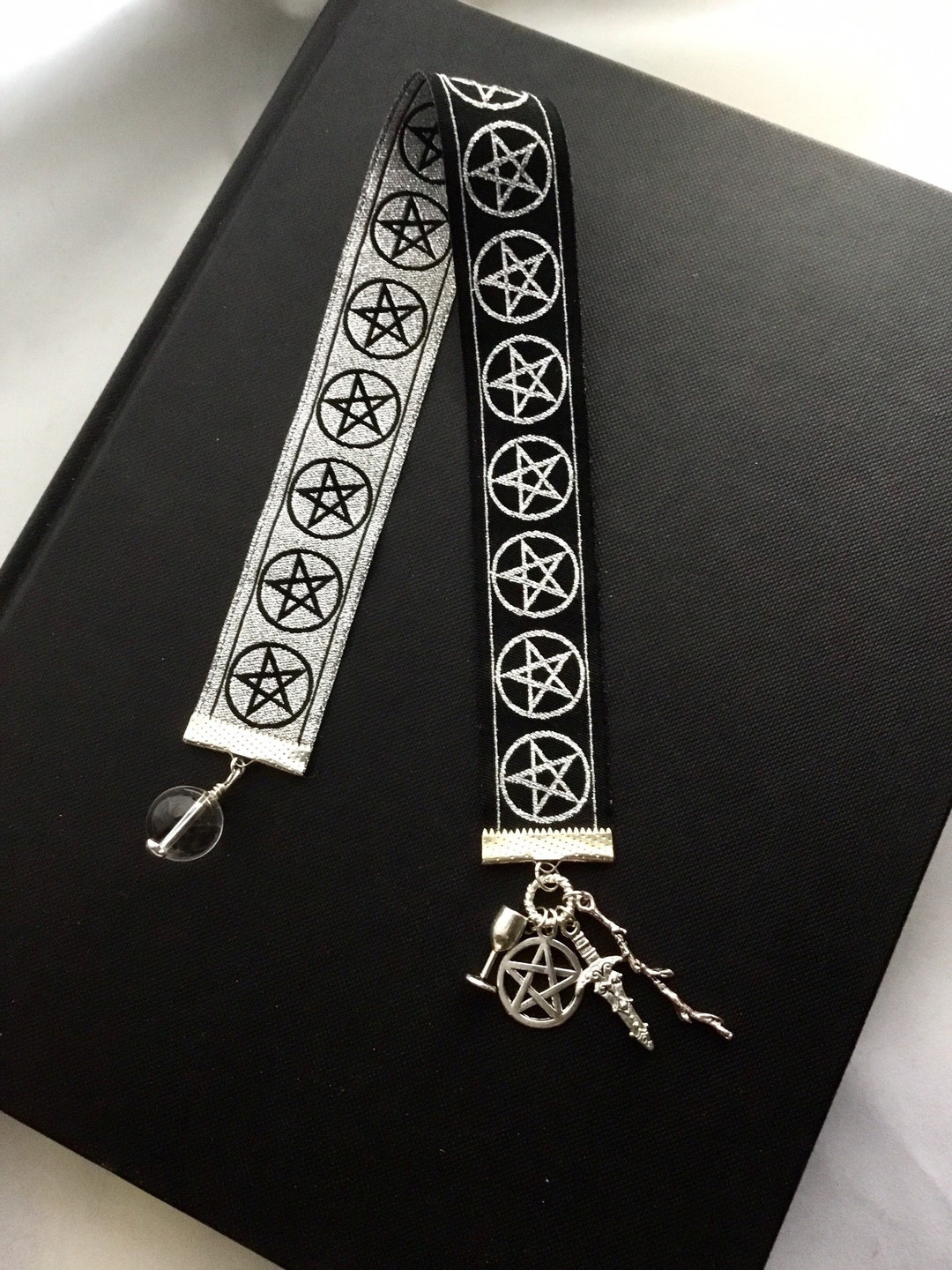 Fortuneteller's Bookmark With Tarot Suit Charms and Pentacle Weave ...