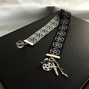 Fortuneteller's Bookmark With Tarot Suit Charms and Pentacle Weave ...