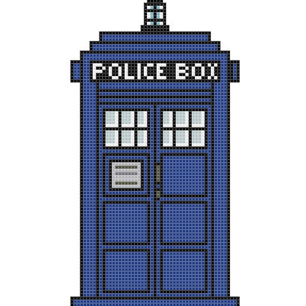 Tardis Cross Stitch - Etsy