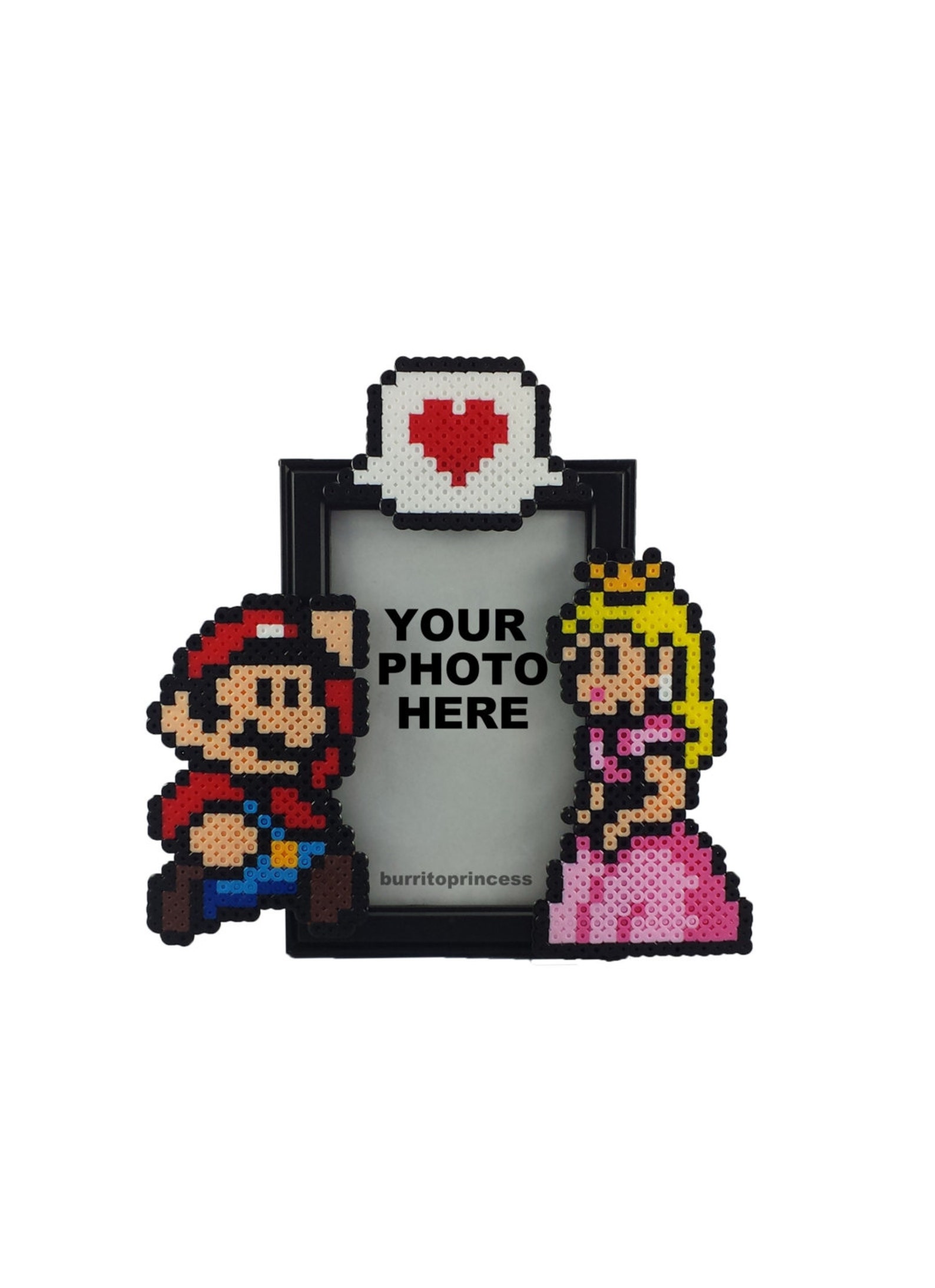 Mario and Princess Peach Picture Frame - Couples Picture Frame - Nerdy ...