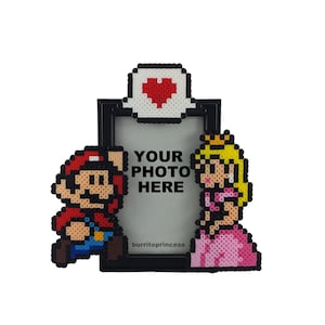 Mario and Princess Peach Picture Frame - Couples Picture Frame - Nerdy ...