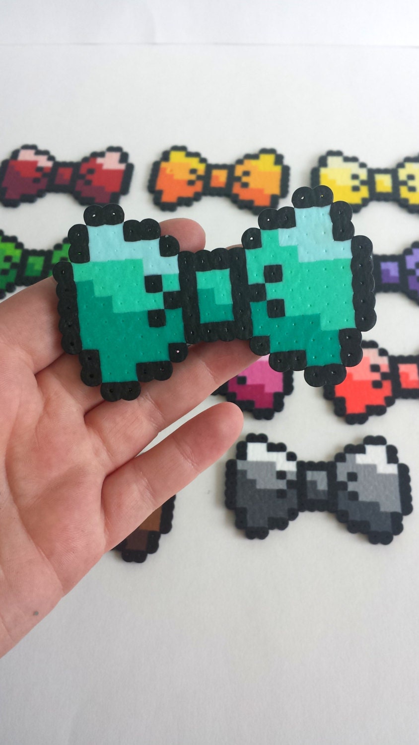 Ombre Hair Bows or Bow Ties 8 Bit and Pixel Hair Bows and | Etsy