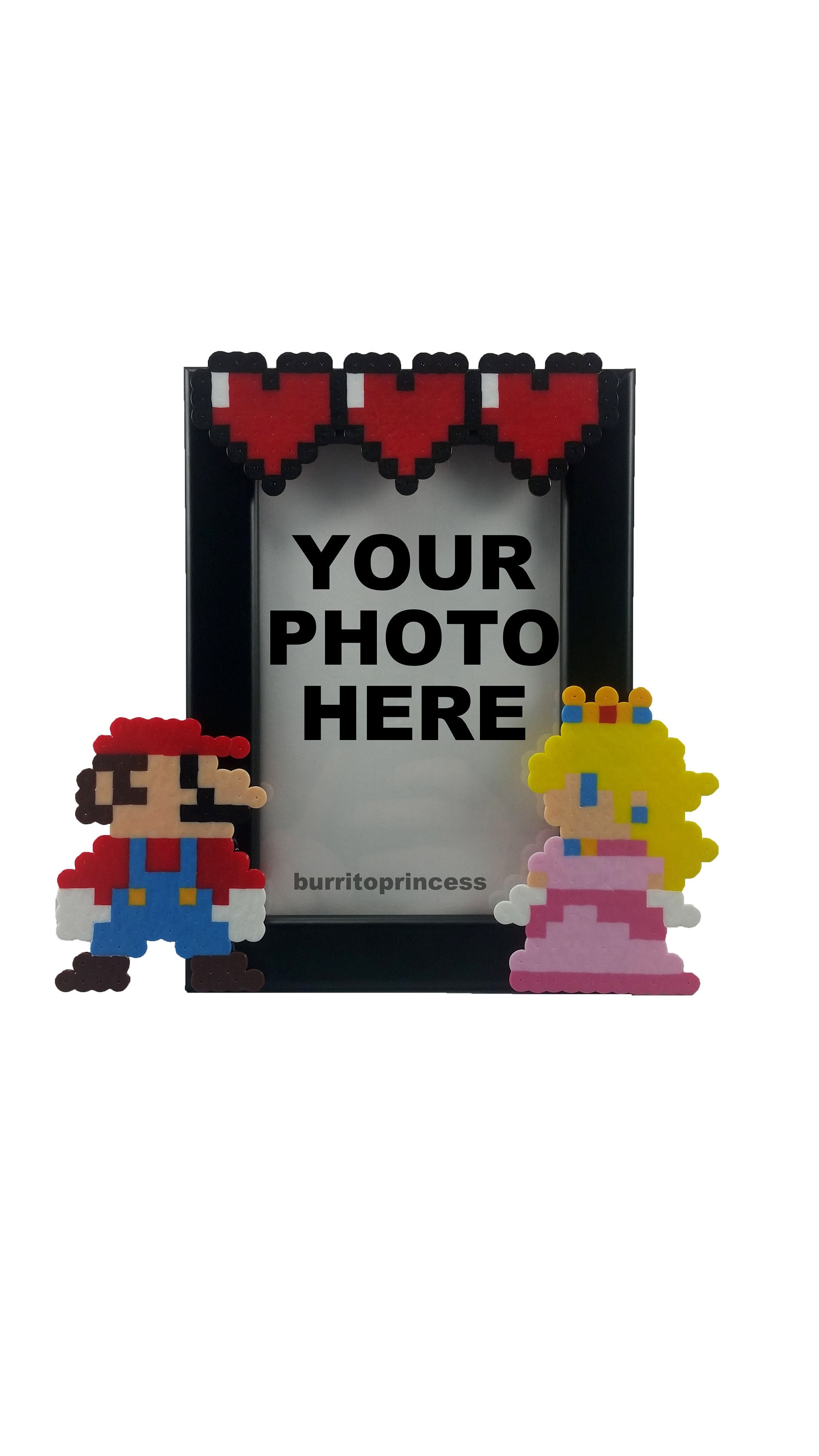 Mario and Princess Peach Picture Frame - Couples Picture Frame - Nerdy ...