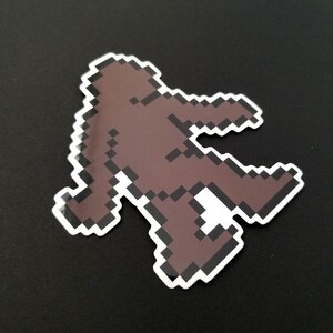 Bigfoot Sticker Cute and Kawaii 8 Bit Pixel Art Vinyl - Etsy