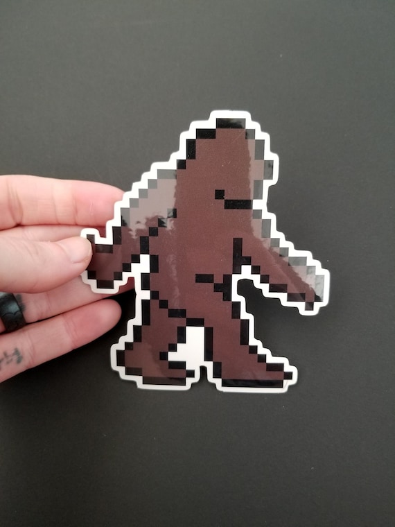 Bigfoot Sticker Cute and Kawaii 8 Bit Pixel Art Vinyl | Etsy