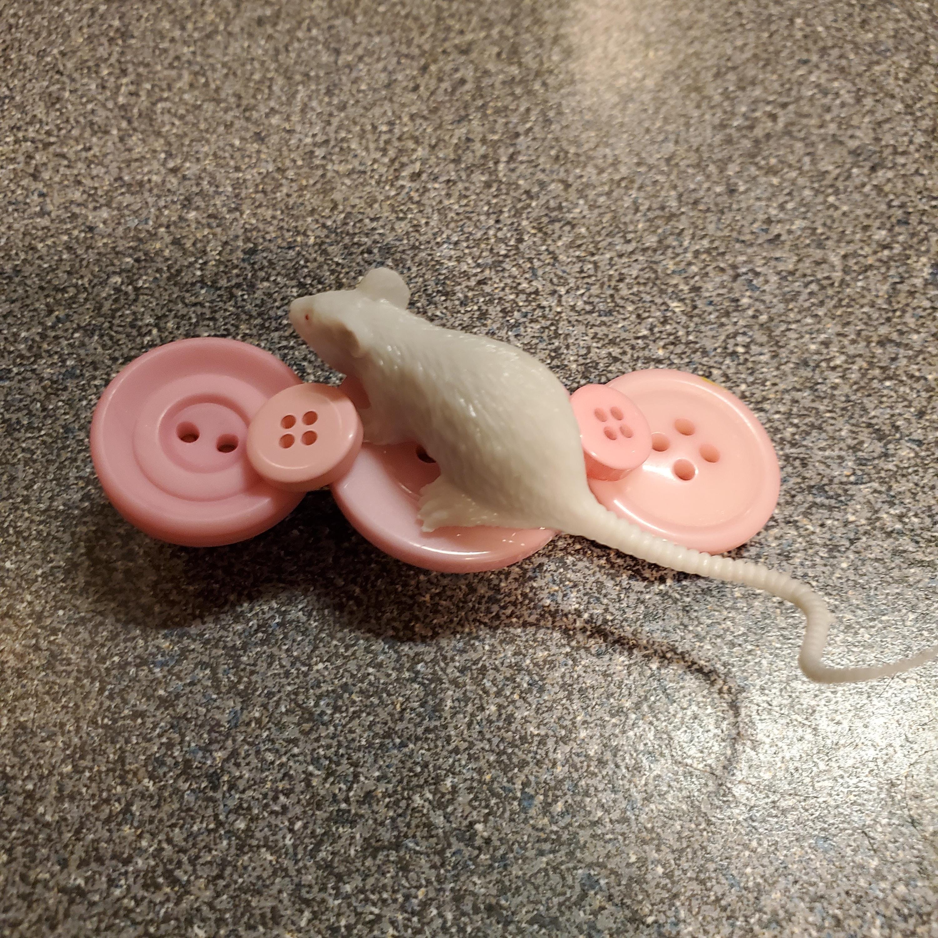 Rat Button Hair Clips - Indie Vanguard Tailored Grunge Goth Whimsigoth ...
