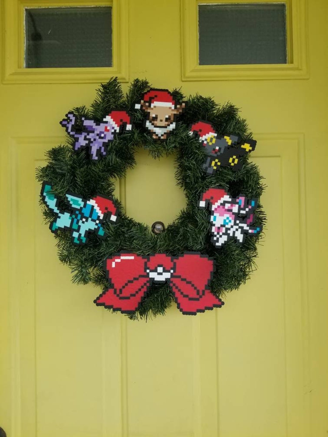 CUSTOM Eeveelution Christmas Wreath Pokemon Christmas Wreath - Etsy