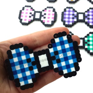 Plaid Hair Bows Plaid Bow Ties 8 Bit Bows 8 Bit Bow Ties - Etsy