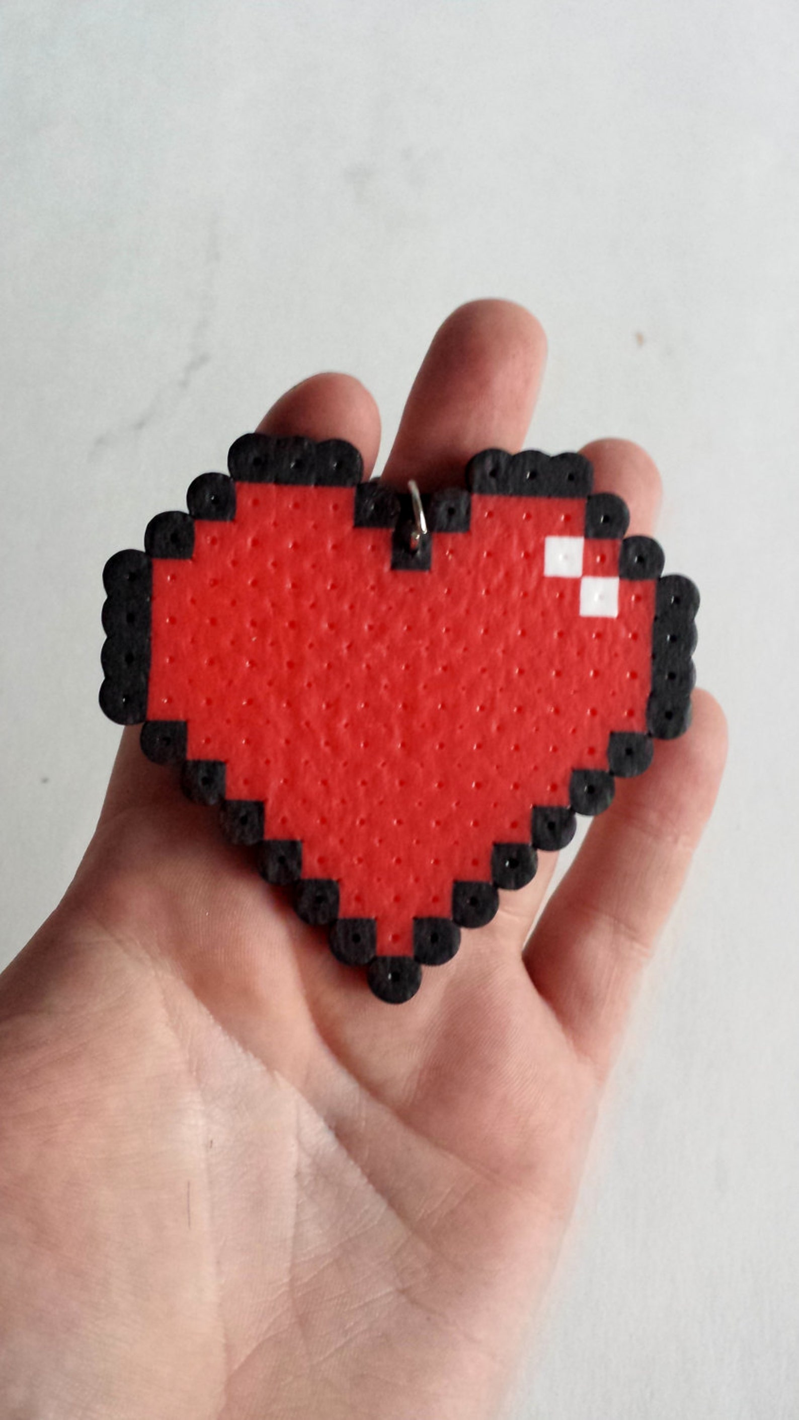 8 Bit Heart Christmas Ornament | Etsy