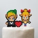 Link and Zelda Wedding Cake Topper Set Video Game Wedding - Etsy