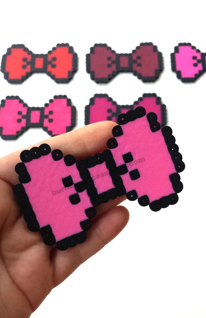 8 Bit Hair Bows 8 Bit Bow Ties Pixel Hair Bows Pixel Bow - Etsy