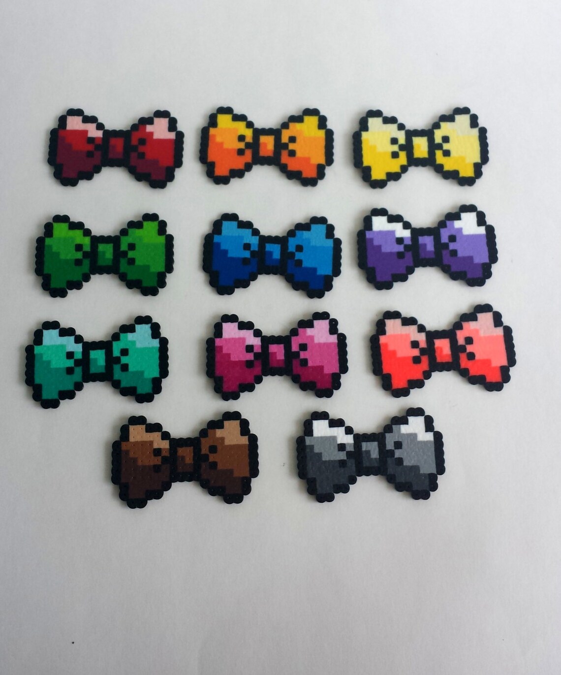 Ombre Hair Bows or Bow Ties 8 Bit and Pixel Hair Bows and - Etsy