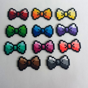 Ombre Hair Bows or Bow Ties 8 Bit and Pixel Hair Bows and Bow Ties - Etsy
