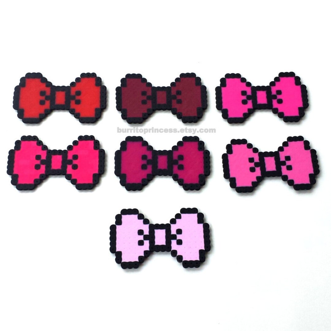 8 Bit Hair Bows - 8 Bit Bow Ties - Pixel Hair Bows - Pixel Bow Ties ...