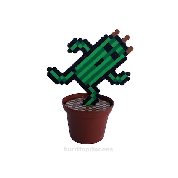 Video Game 8 Bit Potted Cactus Plant Pixel Potted Plant | Etsy