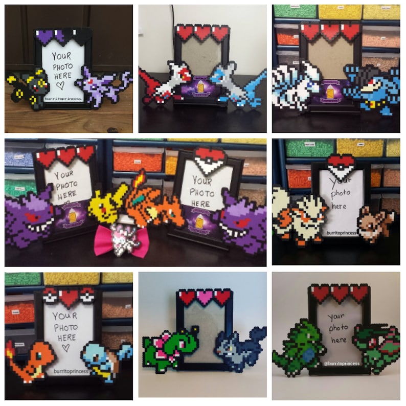 CUSTOM Pokemon Picture Frame Couples Picture Frame Video - Etsy