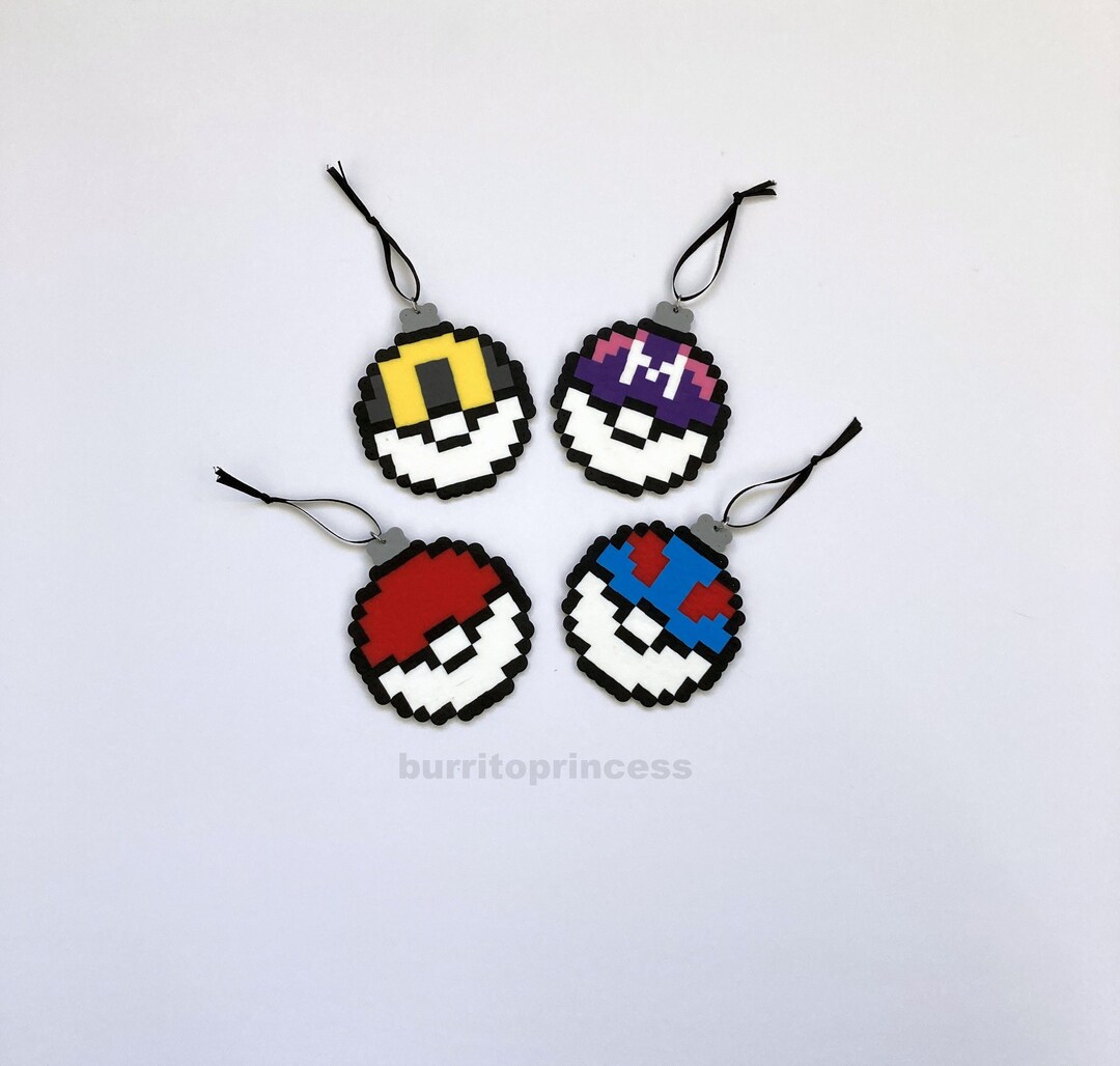 Pokeball Christmas Bulbs Pokeball Christmas Ornament Pokemon Christmas ...