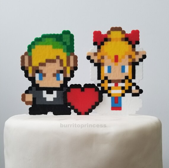 Link and Zelda Wedding Cake Topper Set Video Game Wedding | Etsy