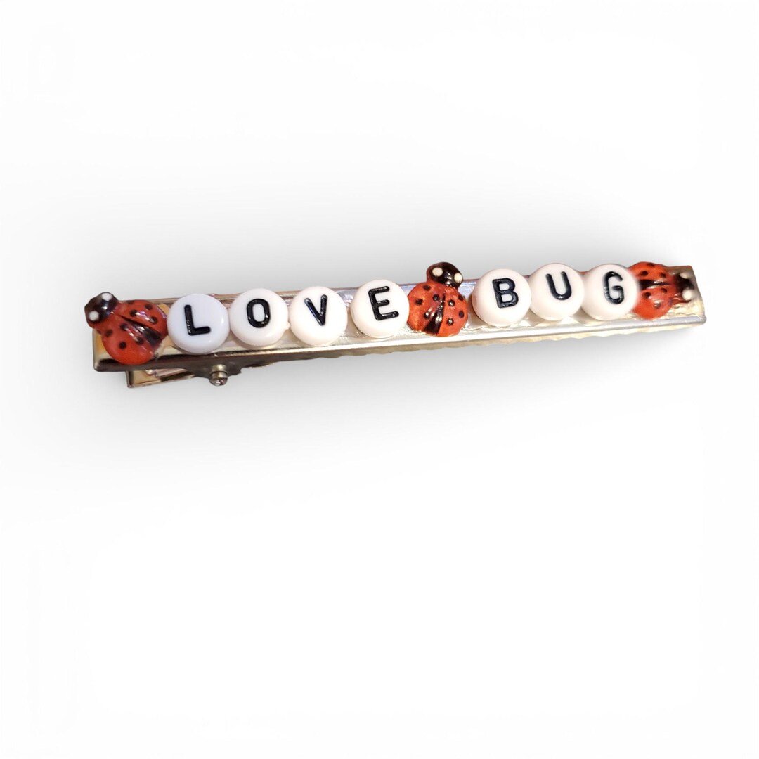 Love Bug Ladybug Red Black Button Hair Clip - Twee Quirky Kawaii ...