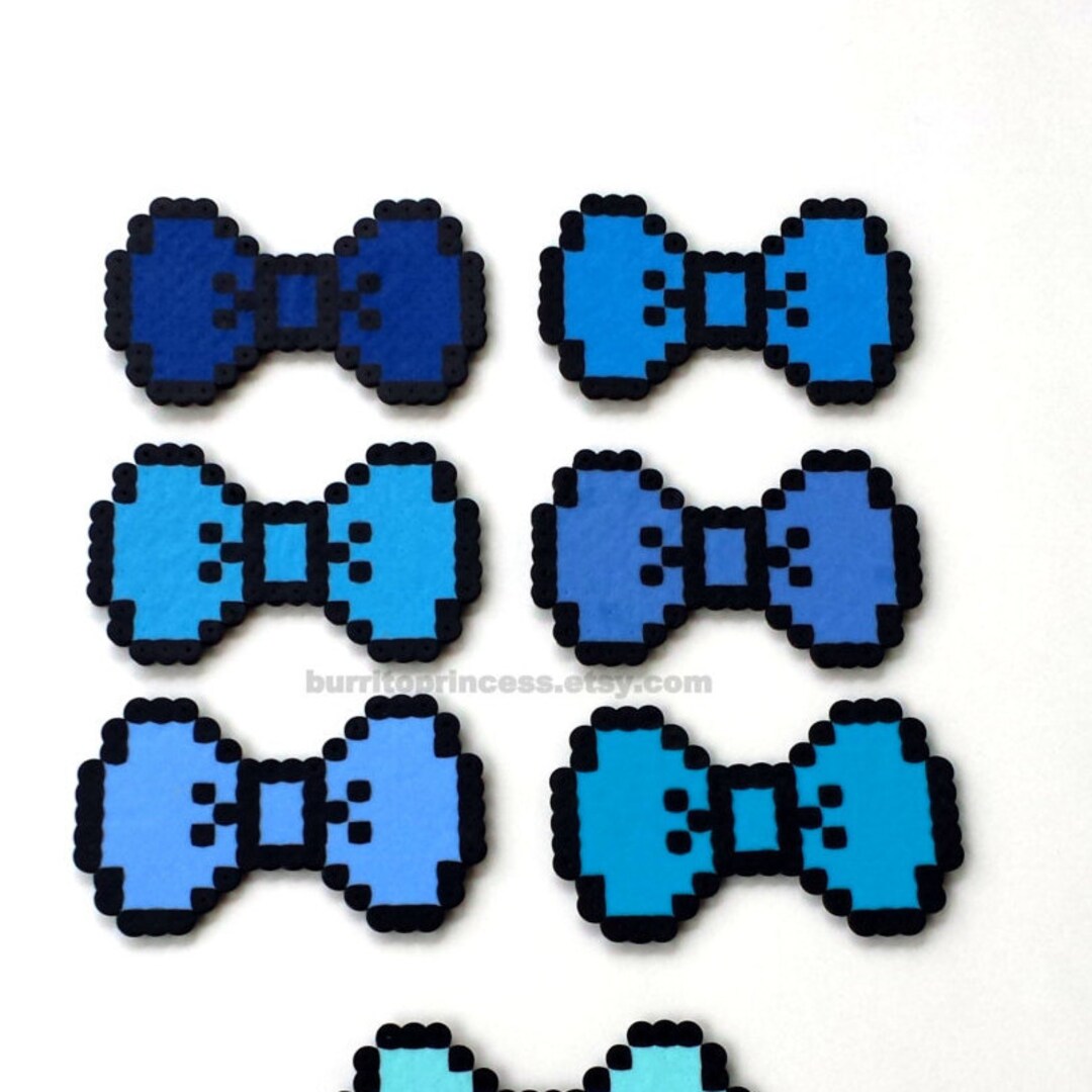 8 Bit Hair Bows - Pixel Hair Bows - 8 Bit Bow Ties - Pixel Bow Ties - 8 ...