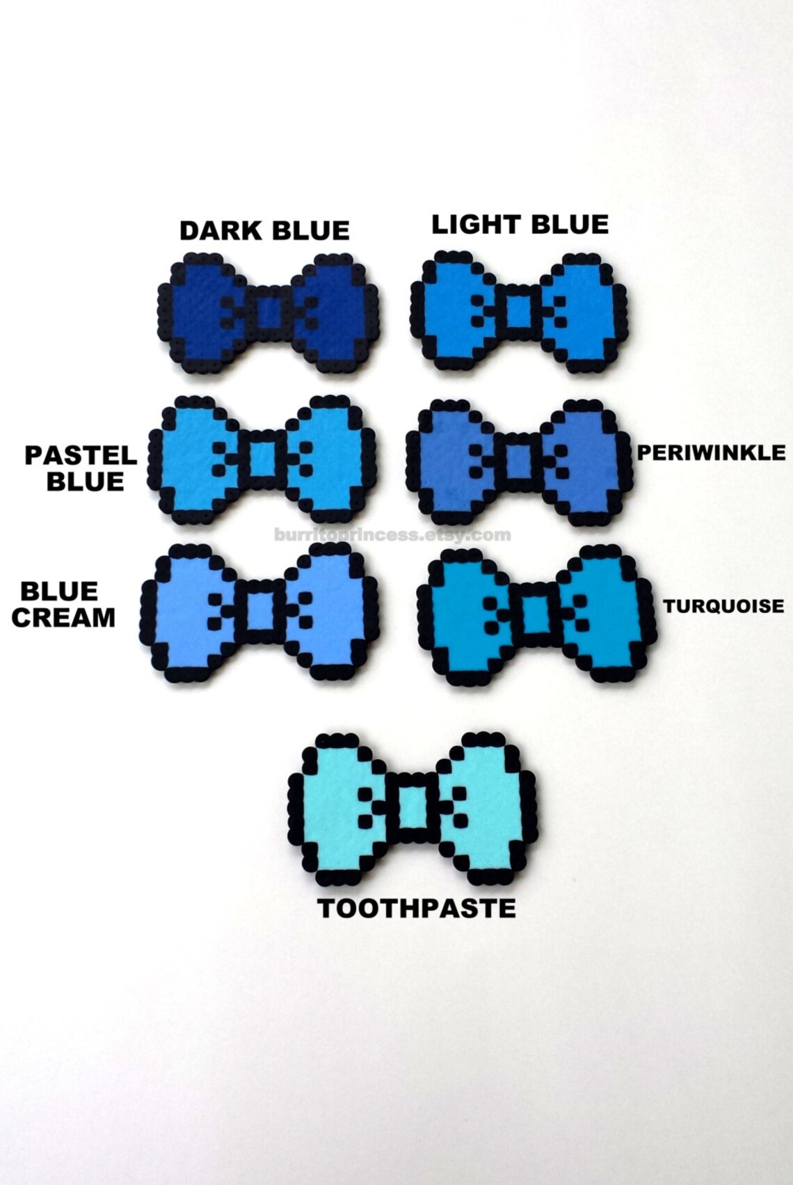 8 Bit Hair Bows - Pixel Hair Bows - 8 Bit Bow Ties - Pixel Bow Ties - 8 ...