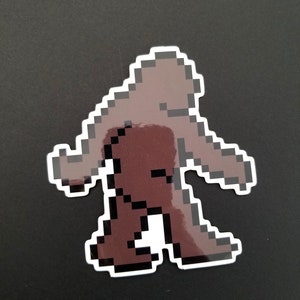 Bigfoot Sticker Cute and Kawaii 8 Bit Pixel Art Vinyl - Etsy