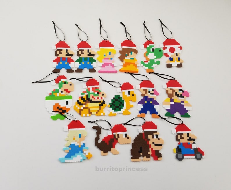 Mario Themed Christmas Ornaments Super Mario Christmas | Etsy