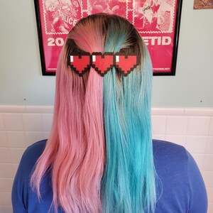 Red Heart Meter 8 Bit Pixel Hair Bow Barrette Nerdy Geeky Video Game ...