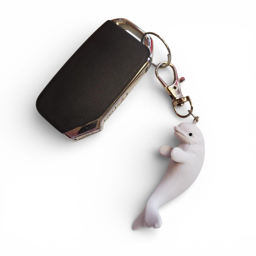 Beluga Whale Keychain Bag Charm - Realistic Animal Keychains - Etsy