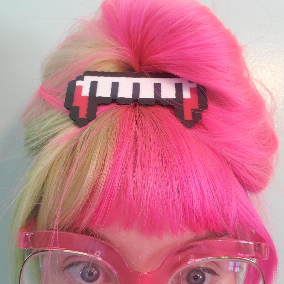 Cute Creepy Vampire Teeth Hair Clip - Rave Festival Goth Halloween Pin ...